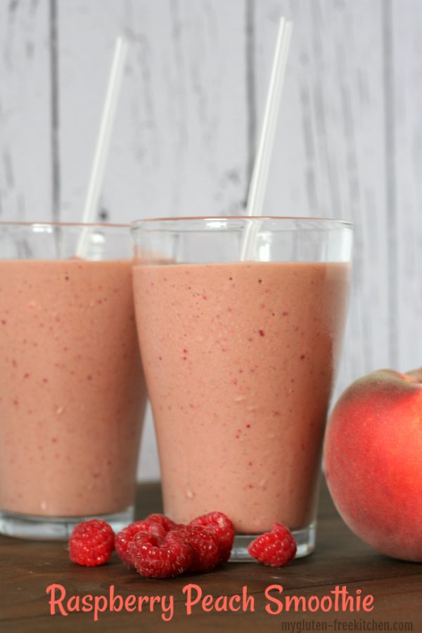 Raspberry Peach Smoothie {Gluten-free}