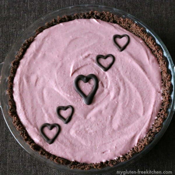 Chocolate Raspberry Mousse Pie {Gluten-free, Dairy-free}